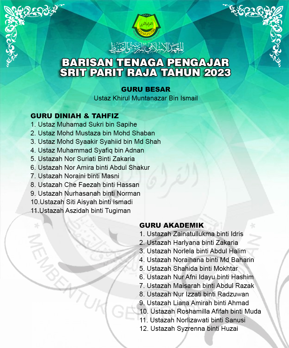 TENAGA PENGAJAR PARIT RAJA